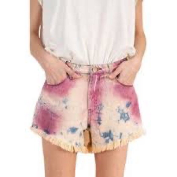 easel | Shorts | Easel Tie Dye Denim Cut Off Fringe Shorts | Poshmark